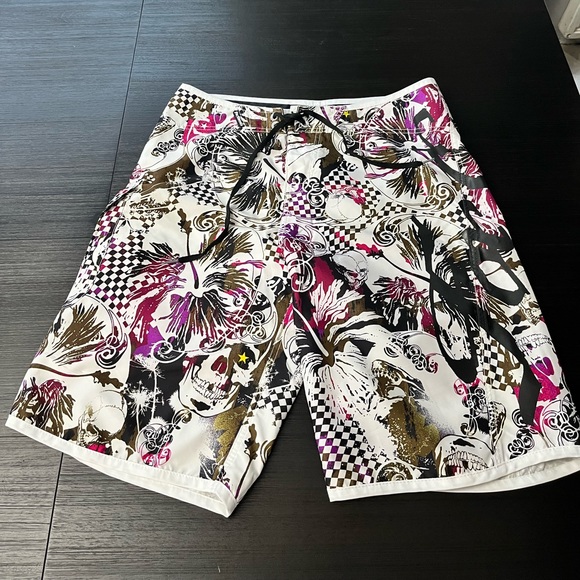 Fox | Swim | Vintage Fox Board Shorts Swimsuit Trunks Size 34w White ...